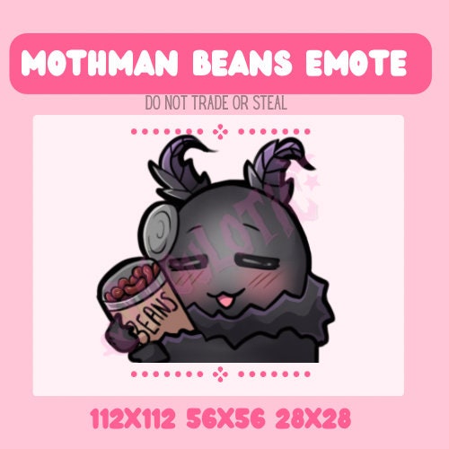 Mothman BEANS Emote | for Twitch & Discord - Etsy