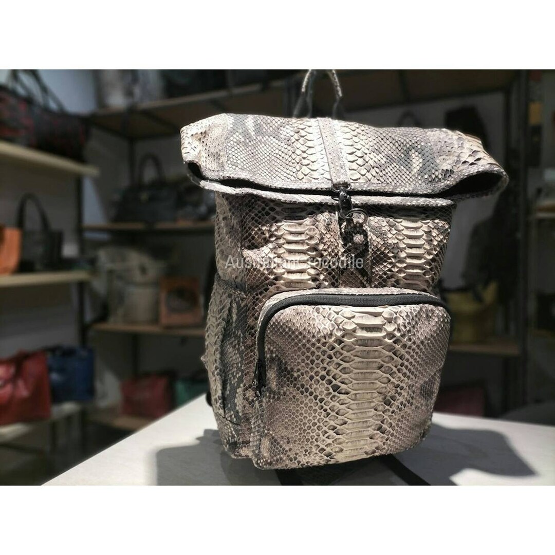 Original Indonesian Handmade,black Python Backpack,python Skin Purse ...