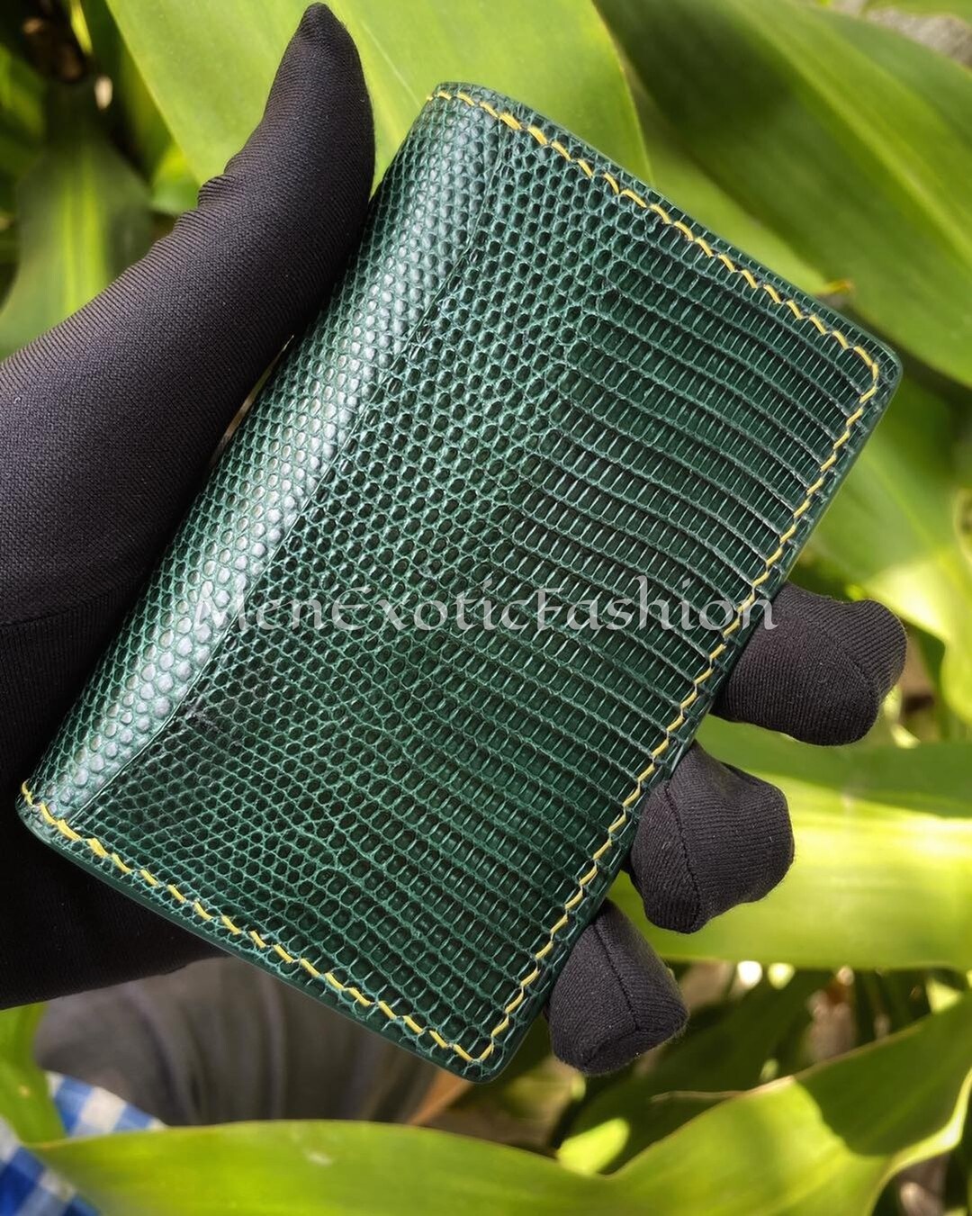 Green and Red Genuine Lizard Wallet, Lizard Wallet, Lizard Skin Purse ...