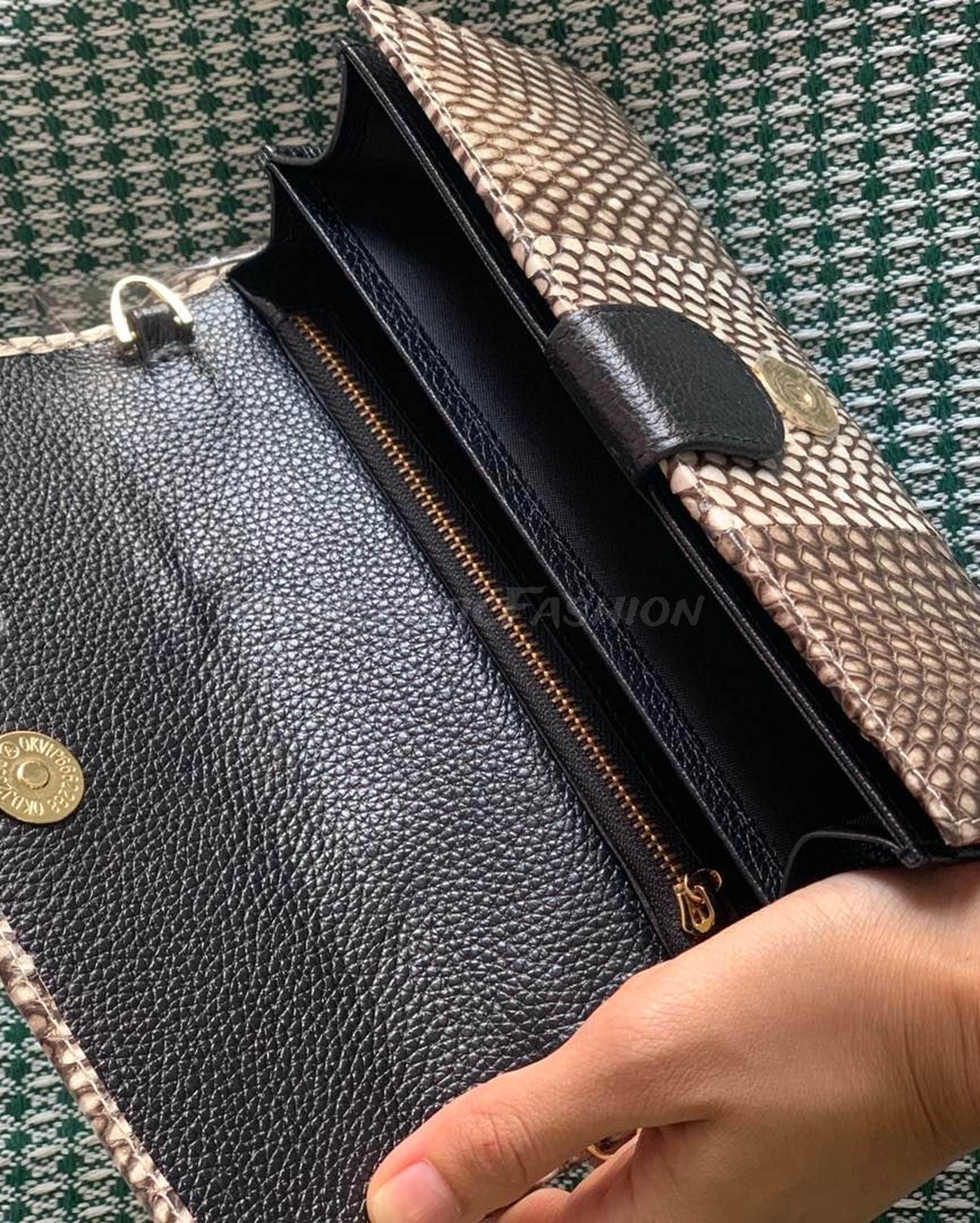 Gray Exotic Genuine Python Wallet Snake Skin Wallet Genuine Python ...