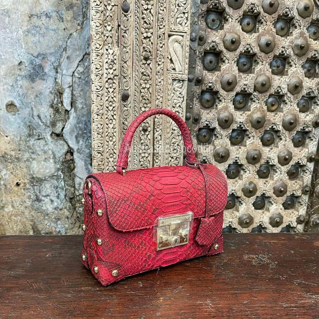 Original Indonesian Handmade,python Top Handle Bag,python Skin Purse ...