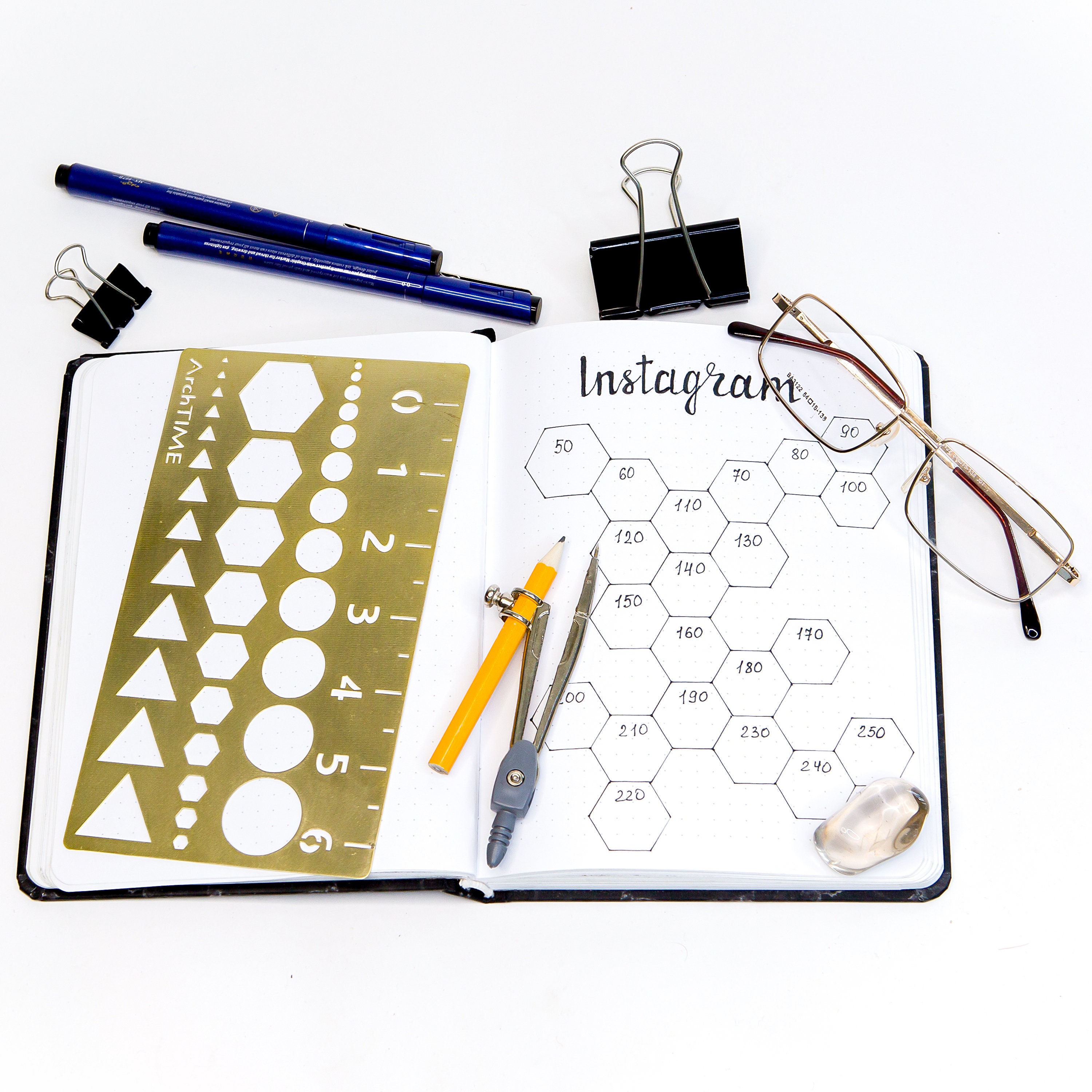 Planner Stencil Bullet Journal Stencil Geometry Stencil - Etsy