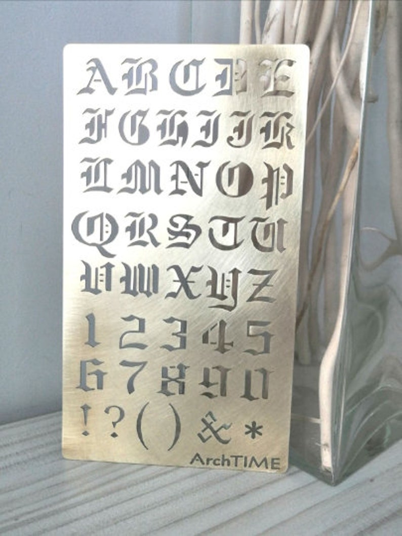Planner Stencil, Bullet Journal Stencil, Gothic Stencil, Lettering ...