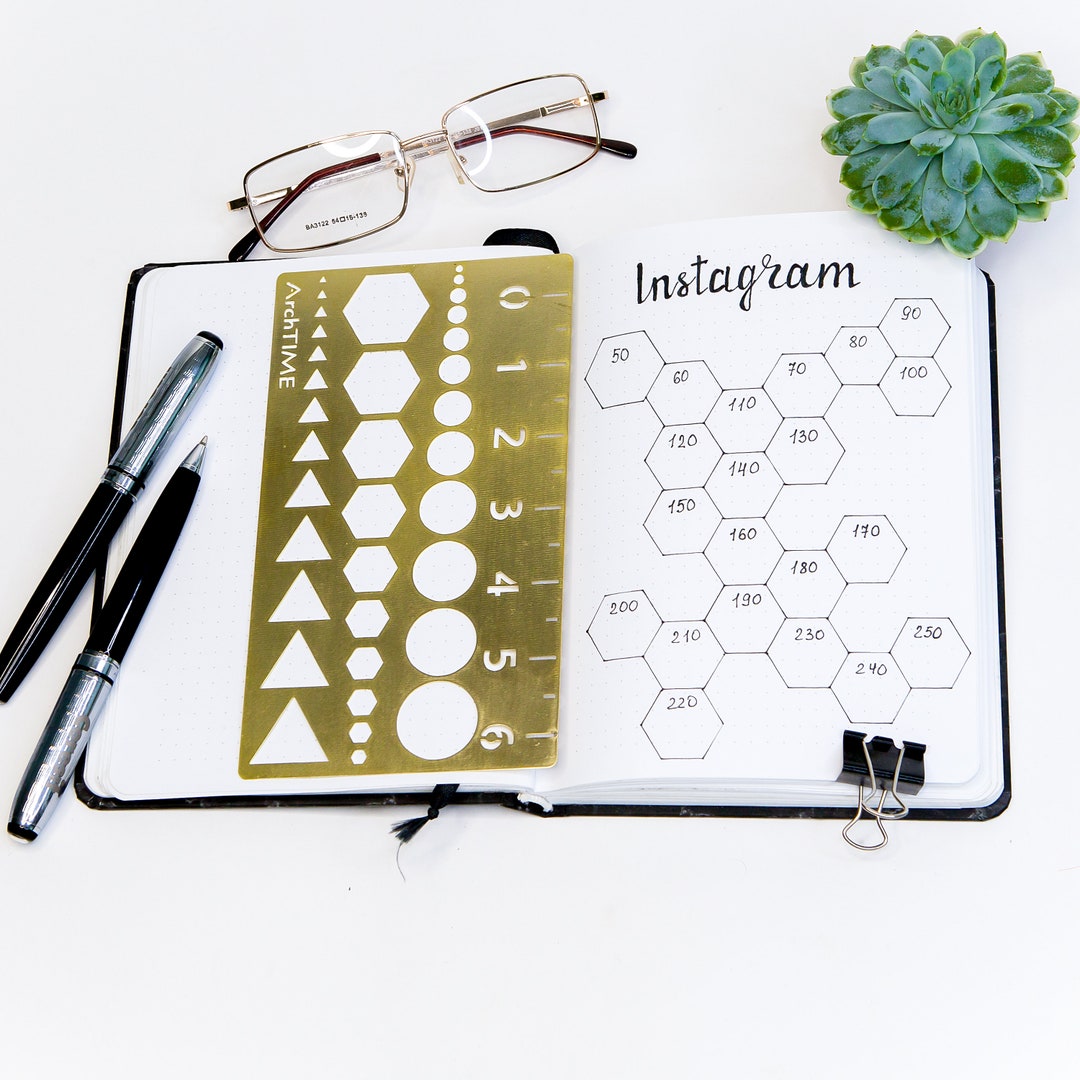 Planner Stencil, Bullet Journal Stencil, Geometry Stencil, Planner ...