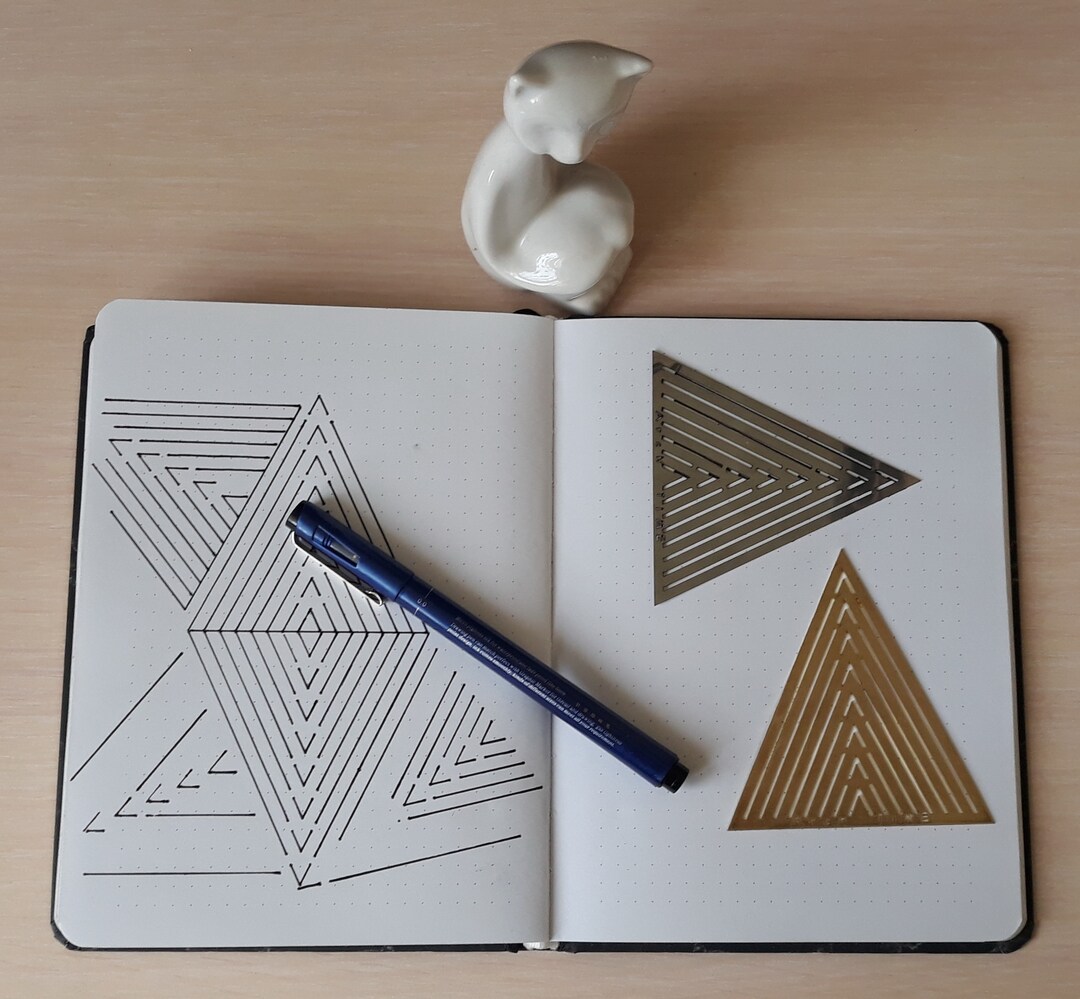 Triangle Stencil Journal Stencil Planner Stencil Bullet - Etsy