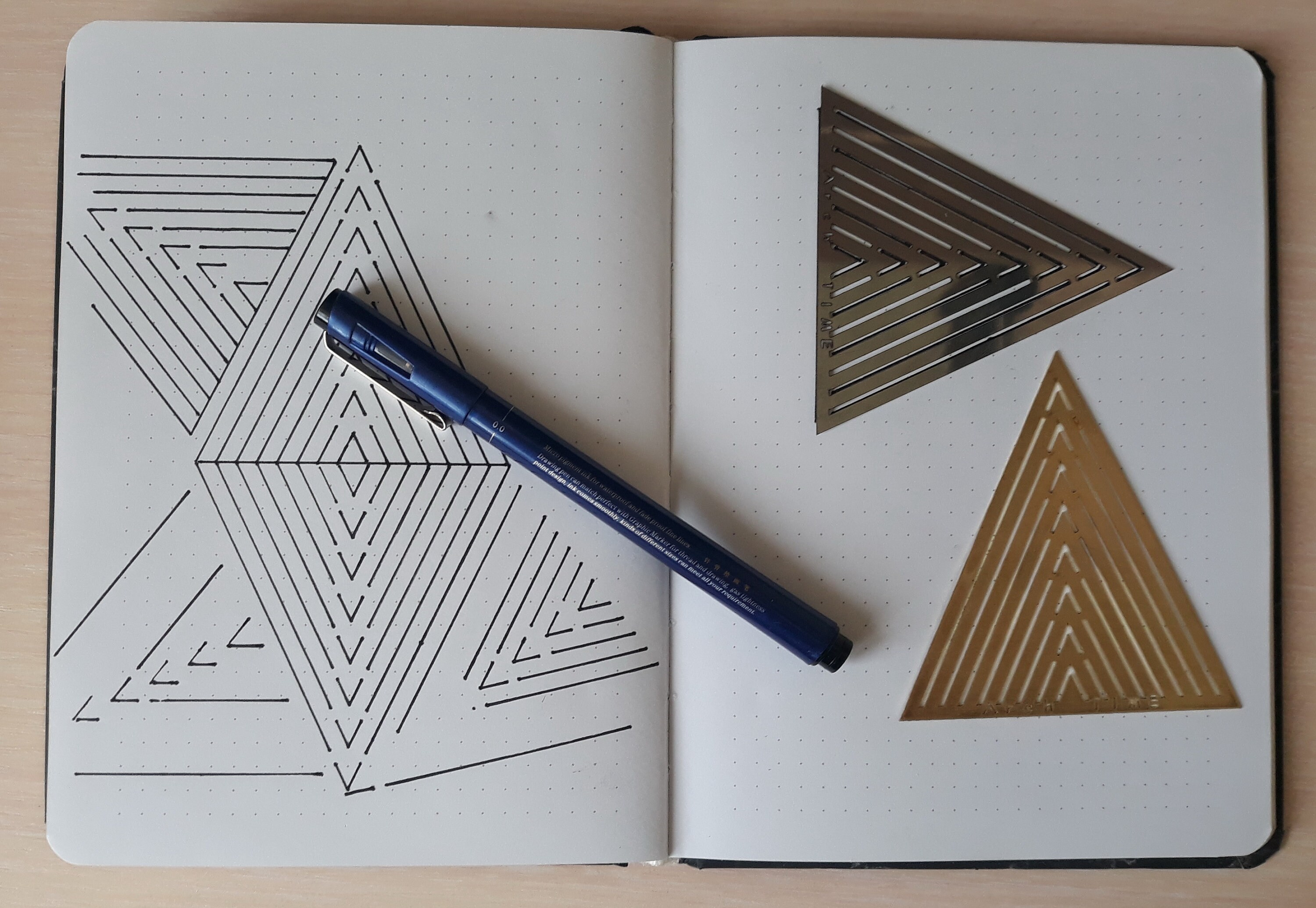 Triangle Stencil, Journal Stencil, Planner Stencil, Bullet Journal ...