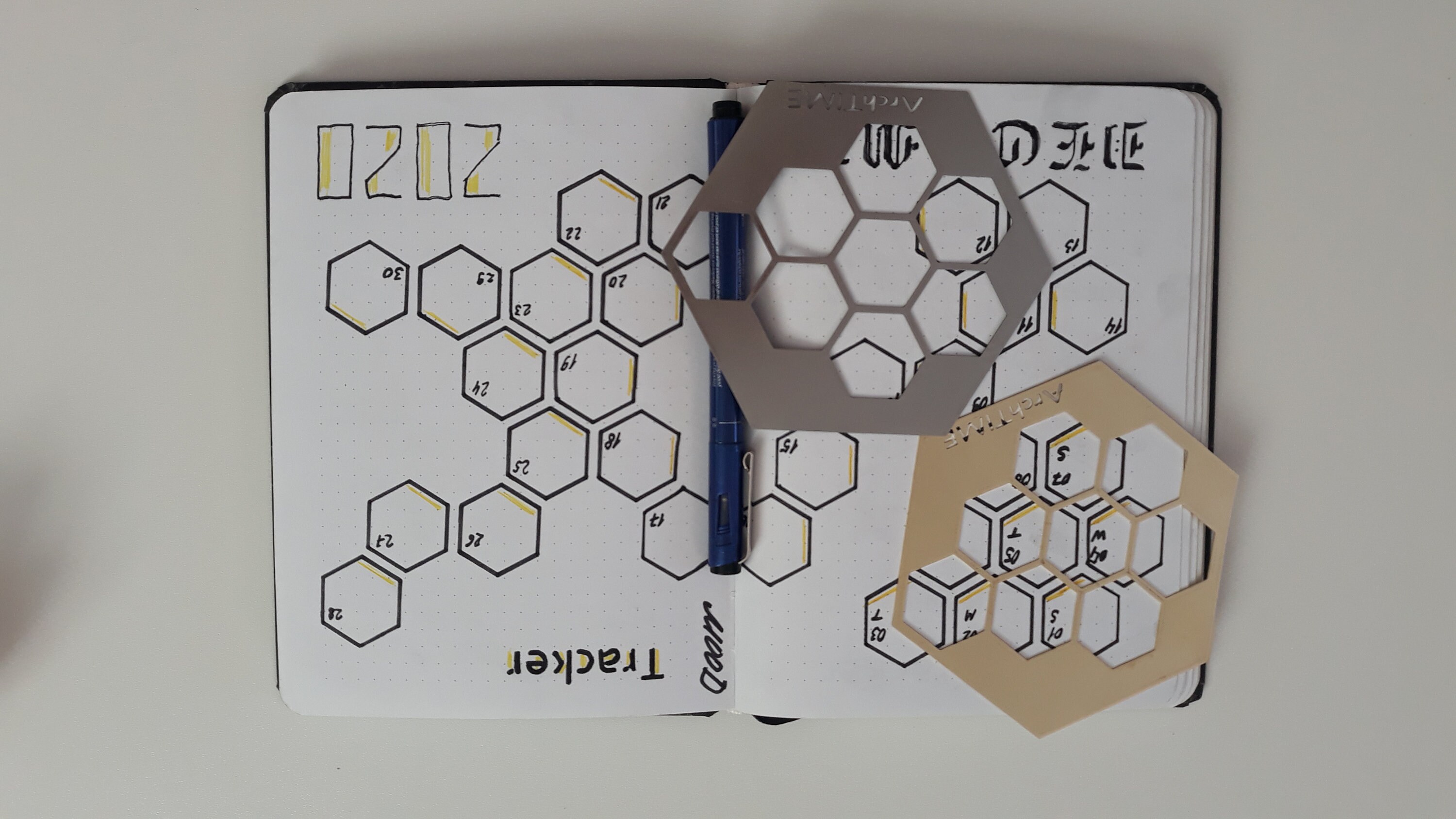 Bullet Journal Stencil,planner Stencil, Hexagon Stencil, Mood Tracker ...