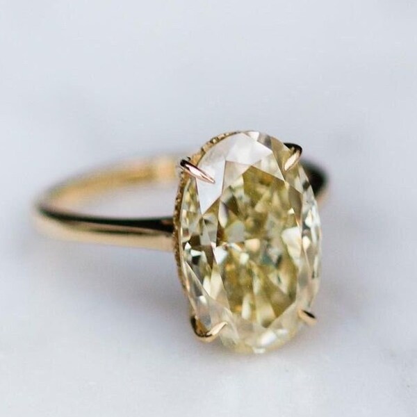 Canary Diamond Ring - Etsy