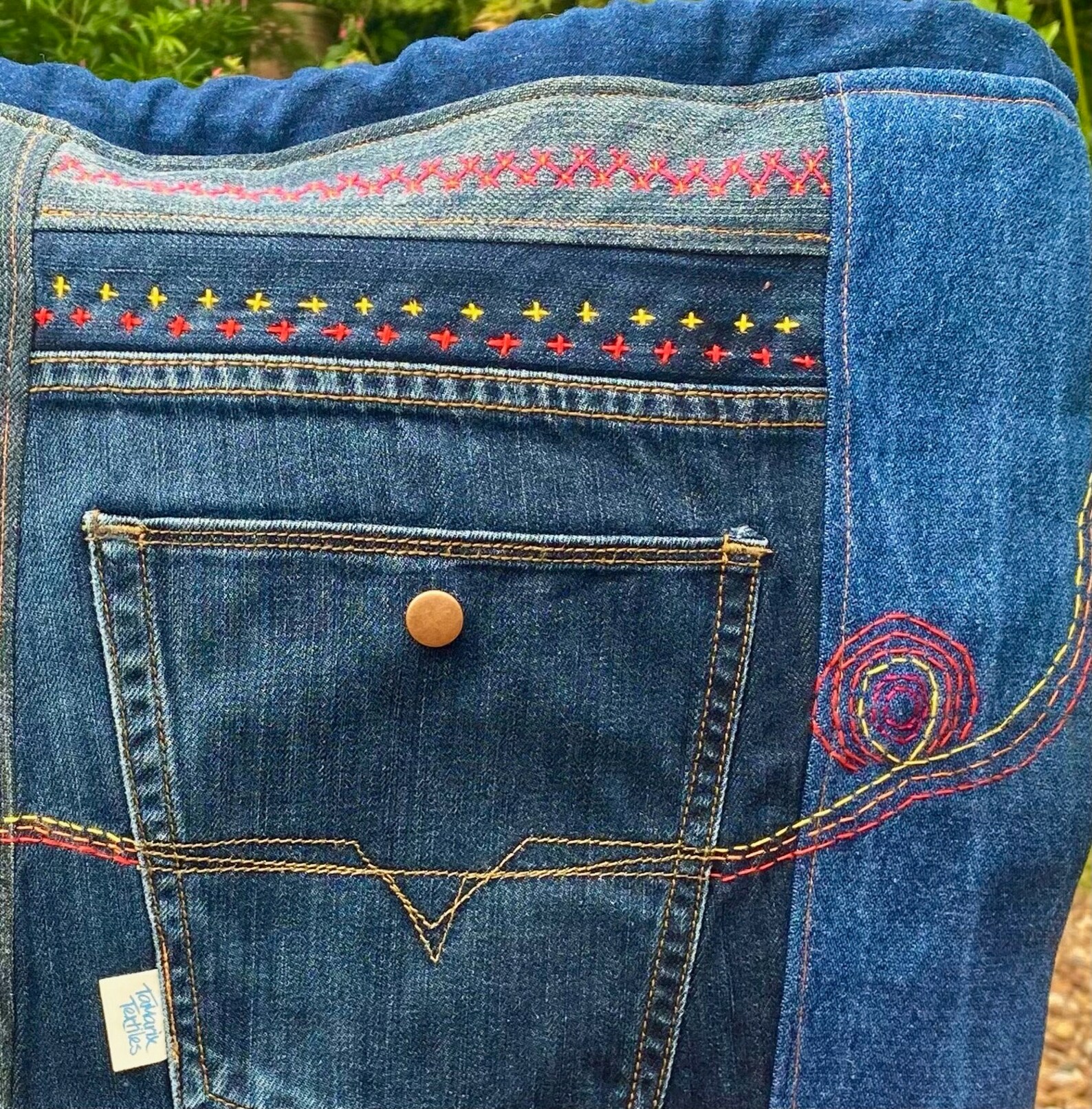 Unique Rucksack. Sashiko Inspired Hand Stitching. Handmade From Up ...