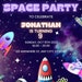Editable Space Blast Birthday Digital Invitation |galaxy,space,kids ...