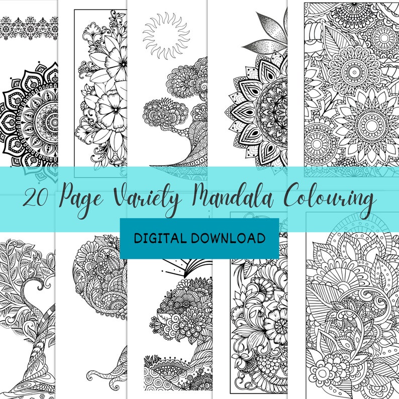 Mandala Colouring Pages/mandala Instant Download/nature/colouring Pages ...