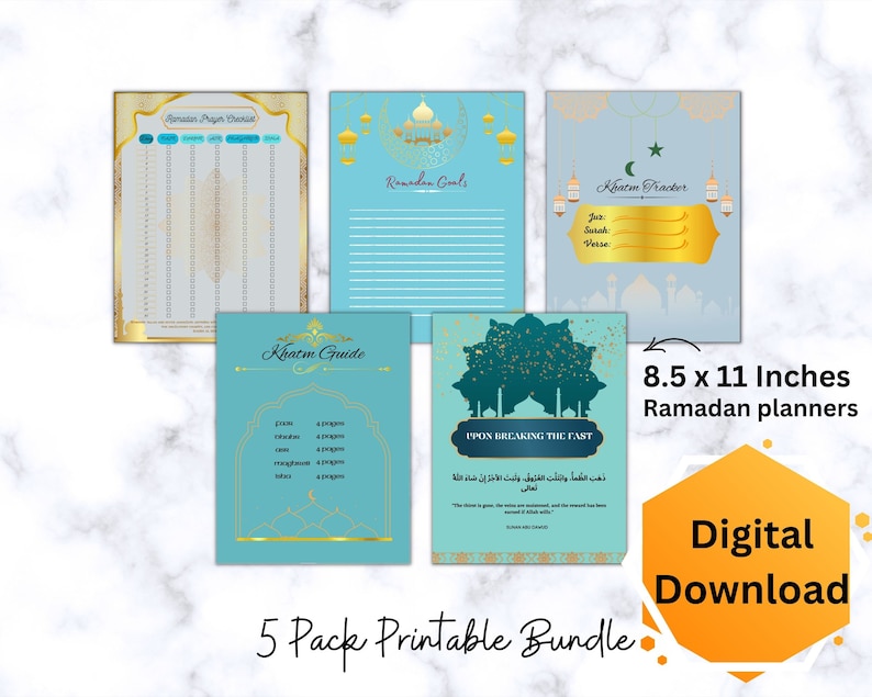 Ramadan Bundle, Ramadan Printable Planner, Daily Ibadah Planner ...