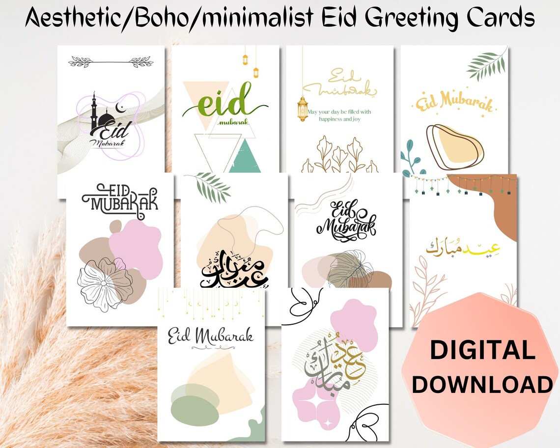 Eid Mubarak Cards, Multipack Digital Card Set , Eid Al Adha/fitr ...