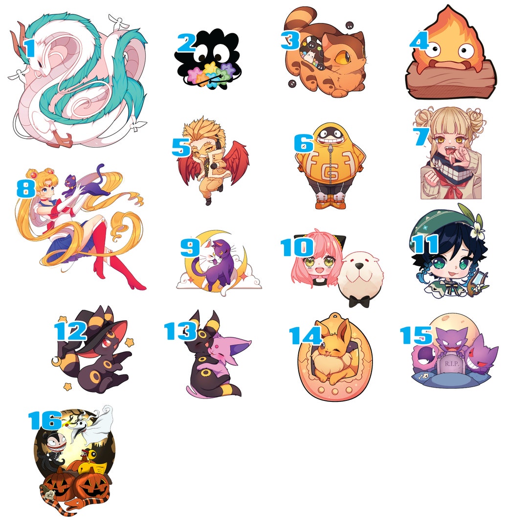Character Acrylic Pins, Kawaii, Anime - Etsy