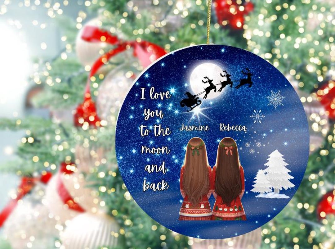 I Love You to the Moon and Back Sisters- Friends- Family Members PNG - Etsy