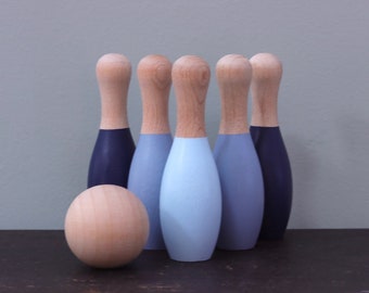 Miniature Wooden Bowling Pins - Etsy
