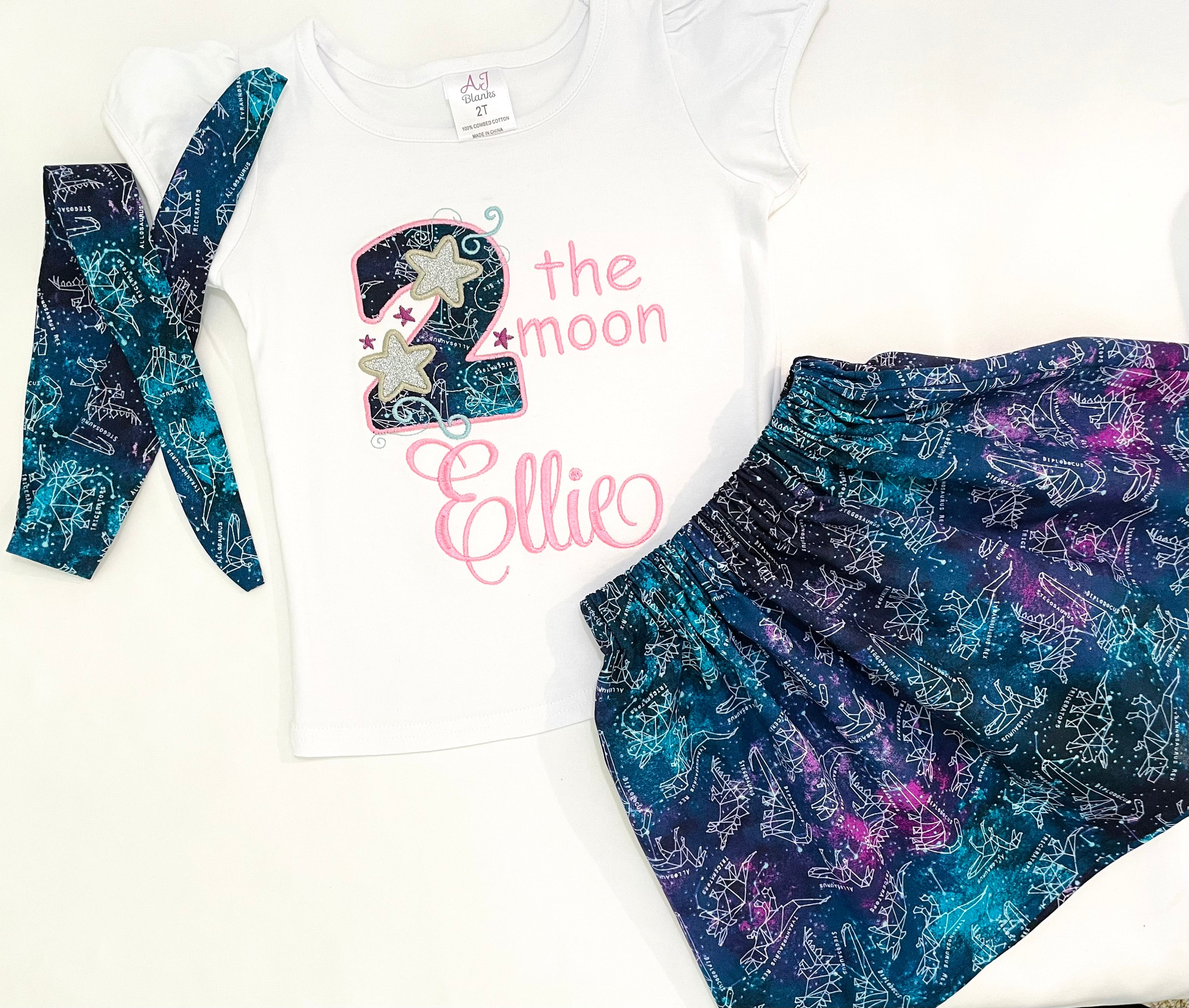 Two the Moon Outfit With Skirt and T-shirt, Out of This World Skirt ...