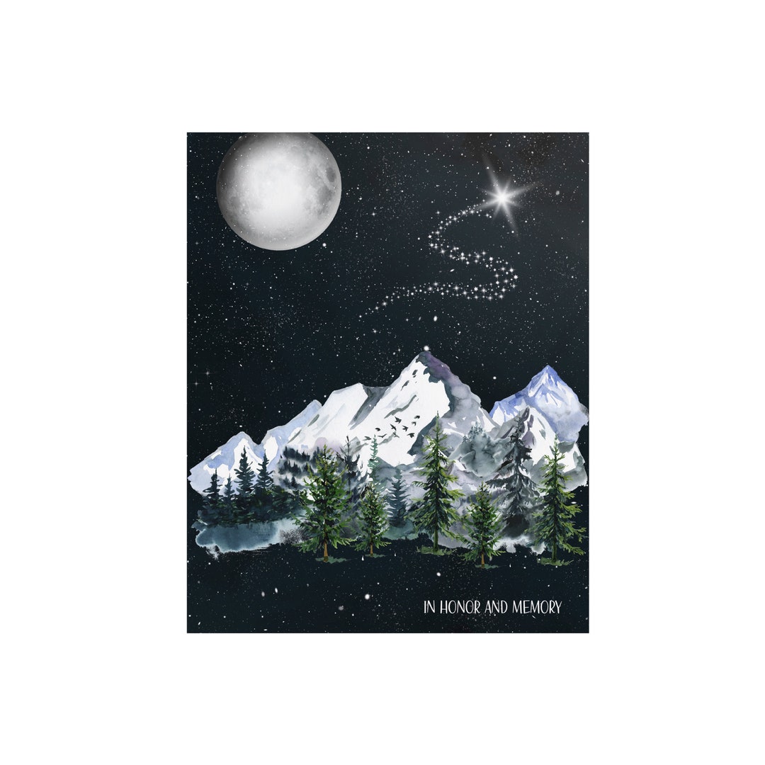 RIP / in Loving Memory Mountains / Gone but Not Forgotten / - Etsy