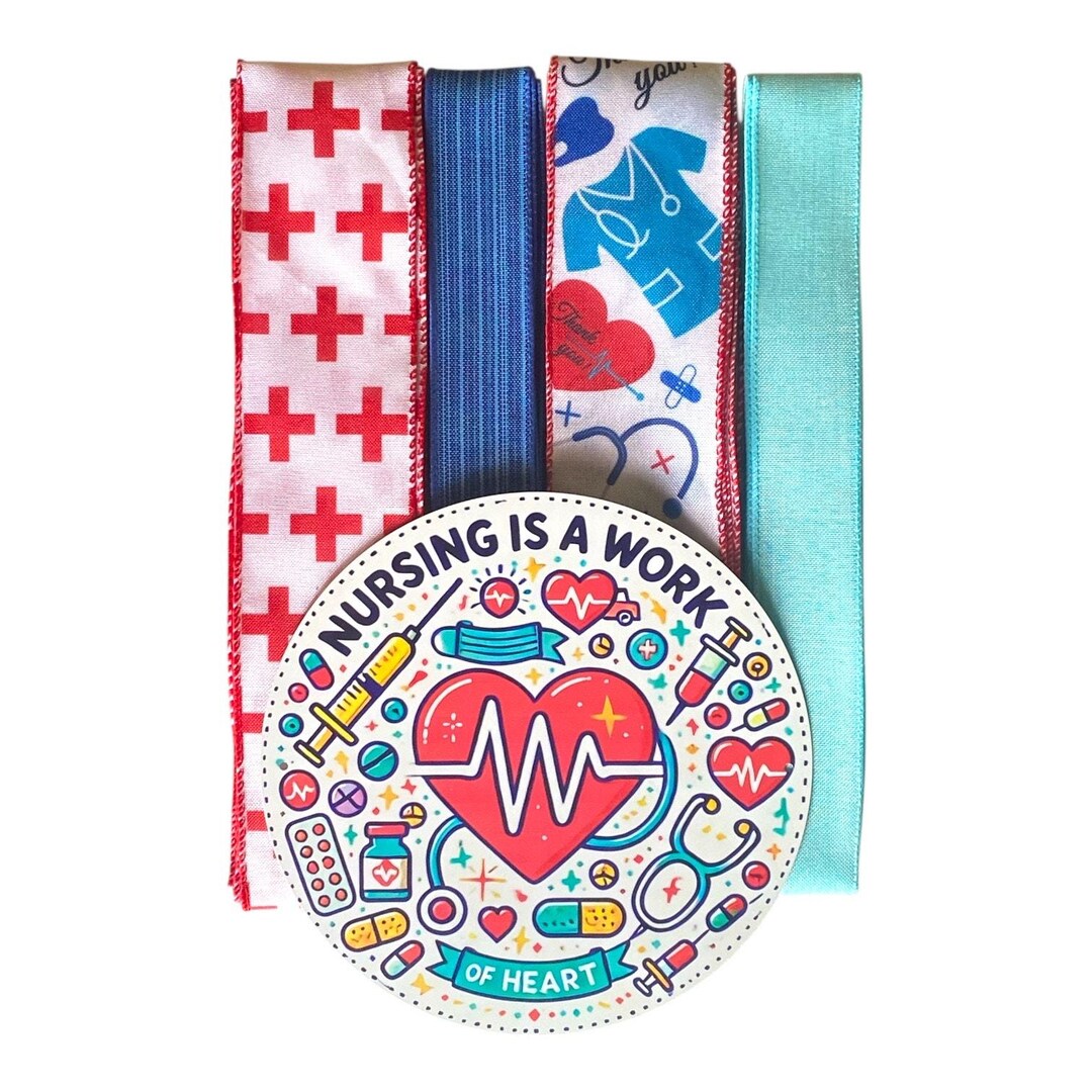 Nursing Wreath Kit With Sign & Ribbons | Nurse Appreciation Craft ...