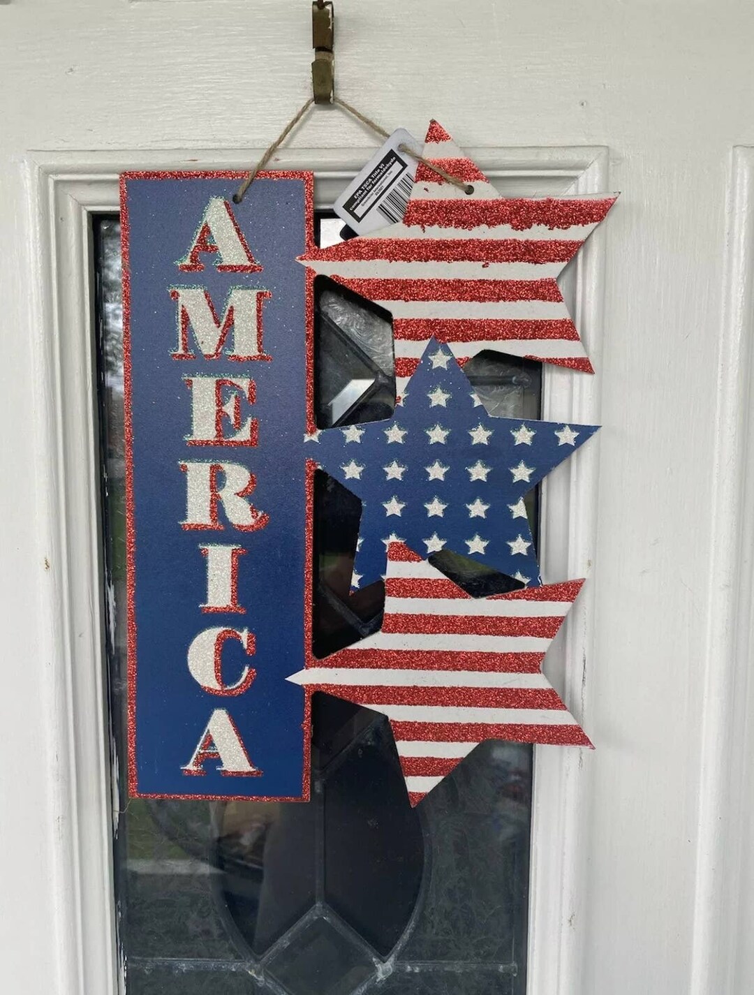 Patriotic America Sign | Patriotic Farmhouse Sign | USA Red White and ...