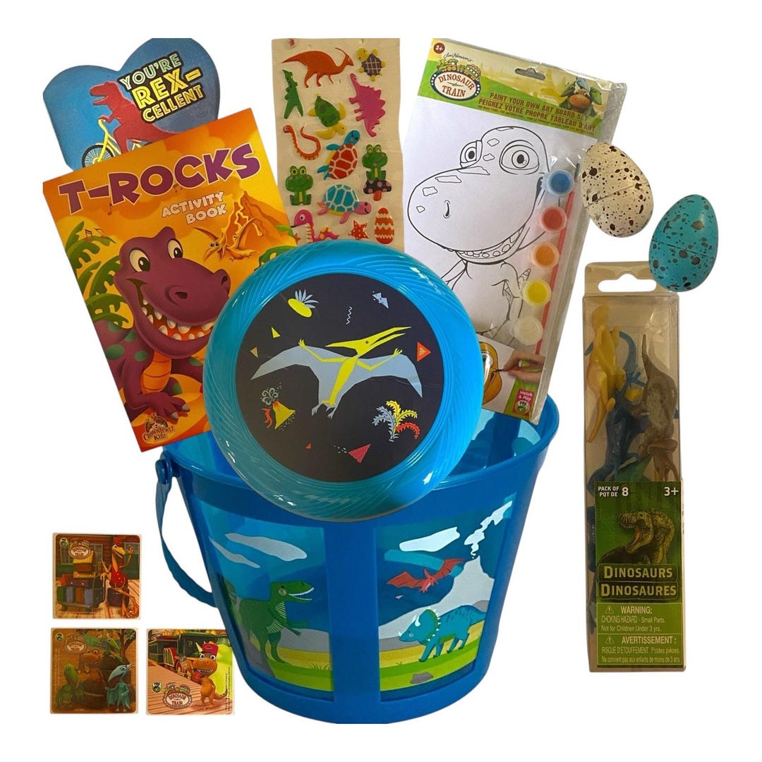 Dinosaur Gift Basket for Kids – Toys, Activity Books, Paint Kit ...