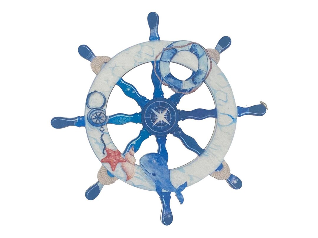 Wood Ship Stern Sign Wreath Attachment Pick Summer Accent Piece Home ...