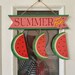 Summer Fun Watermelon Wreath Sign Hanging Wooden Sign Door Hanger Wall ...