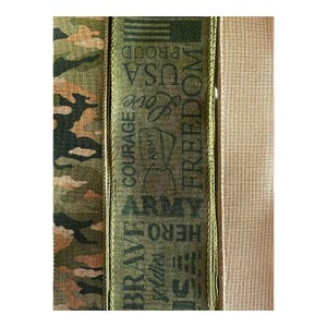 Army Wreath Kit Sign and Ribbon Bundle | Army Strong Camo Military ...