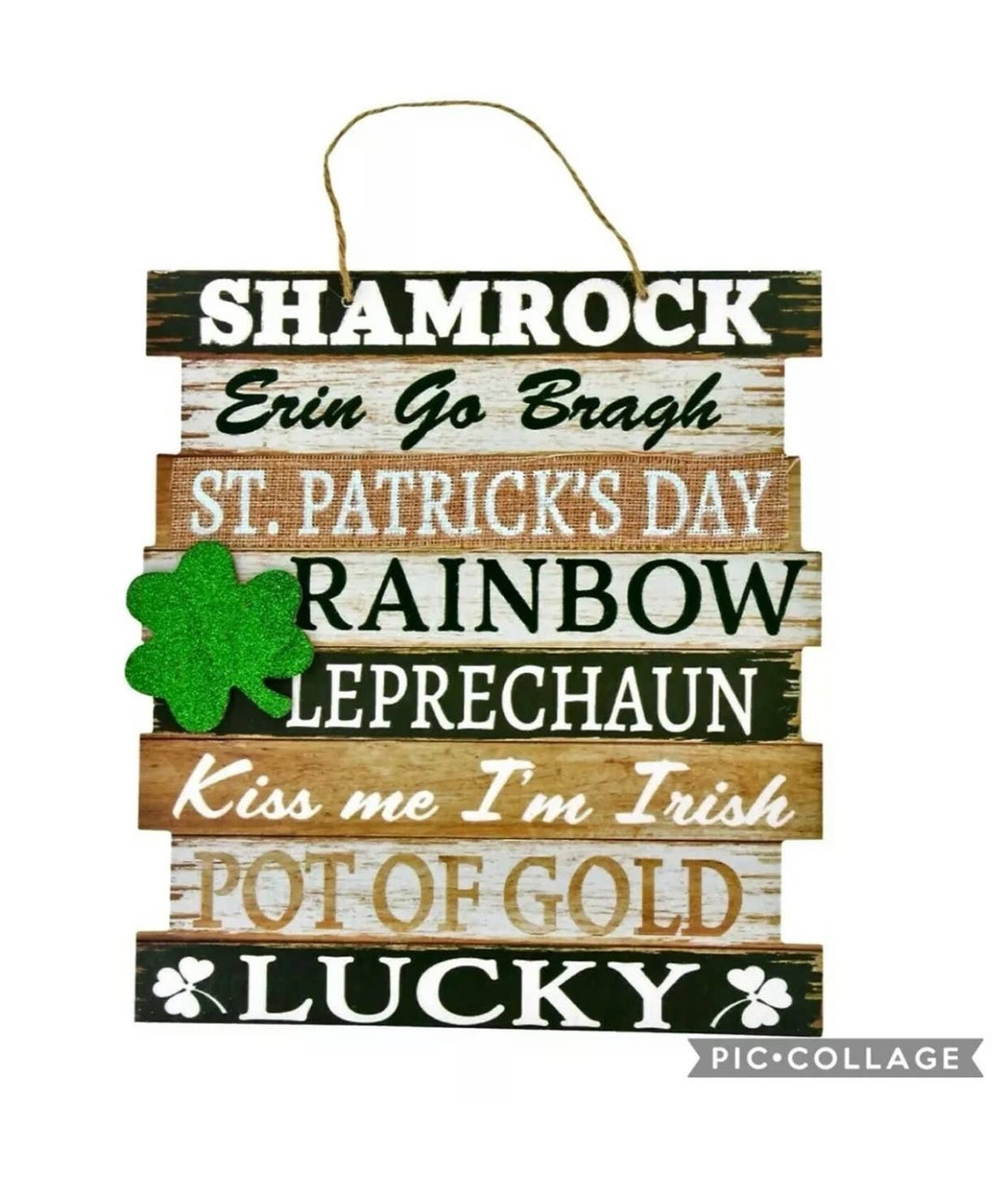 12 Saint Patricks Day Sign, Wood Erin Go Bragh Sign, Lucky Sign ...