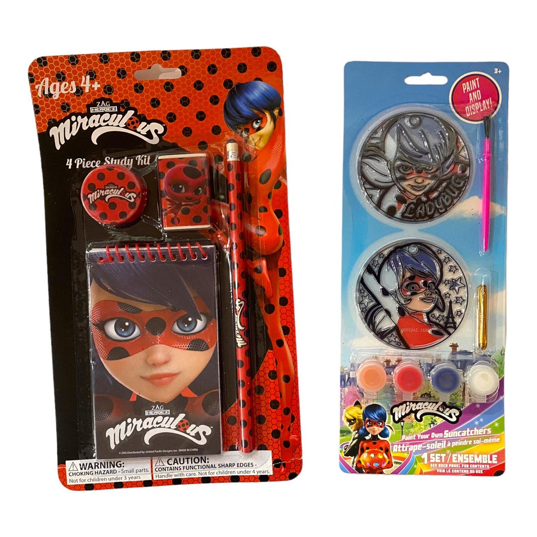 NEW Miraculous Ladybug Gift Set | Study Kit + DIY Suncatchers | School ...