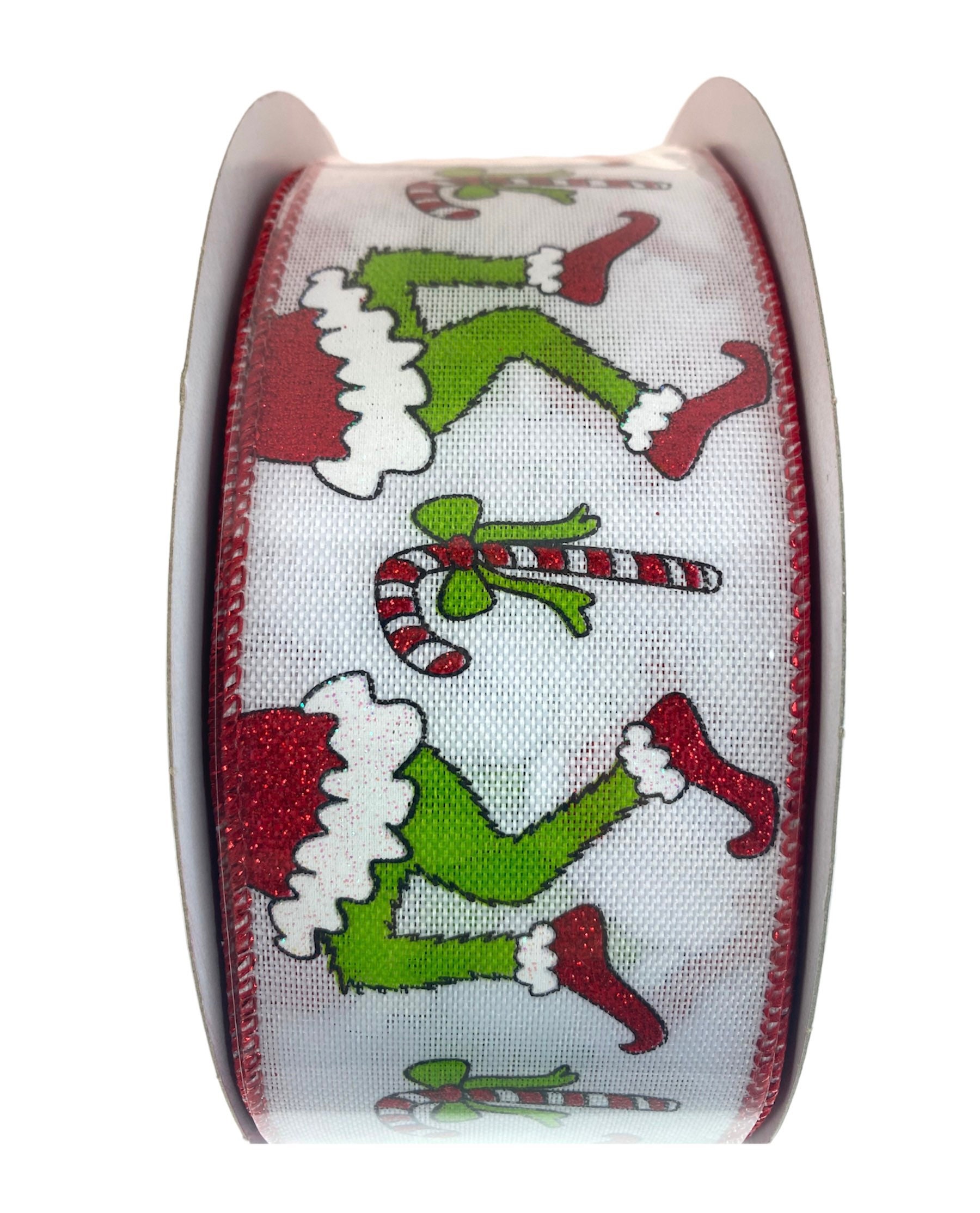 Canvas Ribbon 2.5 Green Monster Legs Ribbon Elf Ribbon - Etsy