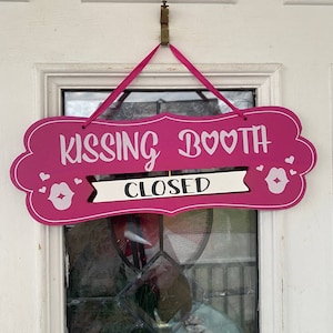 Kissing Booth .25 Cents, Kissing Booth Closed Reversible Valentines Day ...