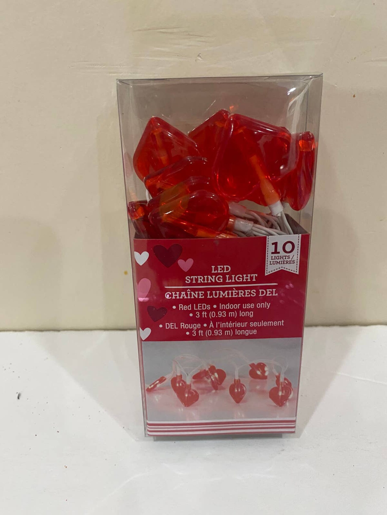 Heart Lights, Heart Shaped Lights, 3-ft. Strand of Valentine's Day 10 ...