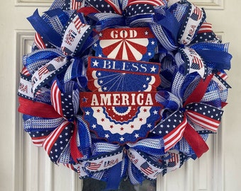 Trump Wreath, President 2024 Election Decor, Patriotic USA American ...