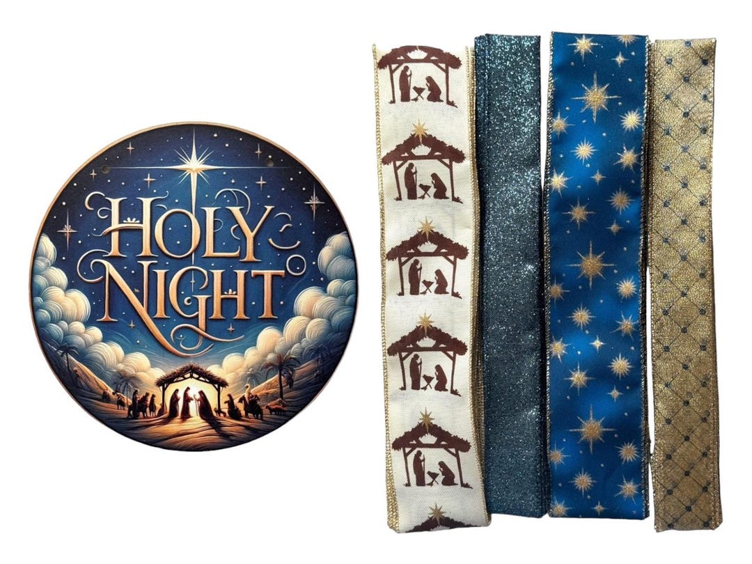 Holy Night Nativity Wreath Kit | Christmas Wreath Making Kit Holy Night ...