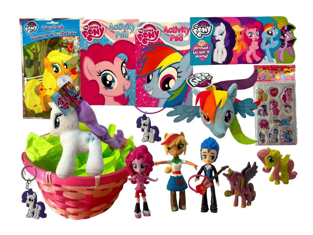 My Little Pony Easter Basket – Plush, Figures, Activity Pads & Stickers ...
