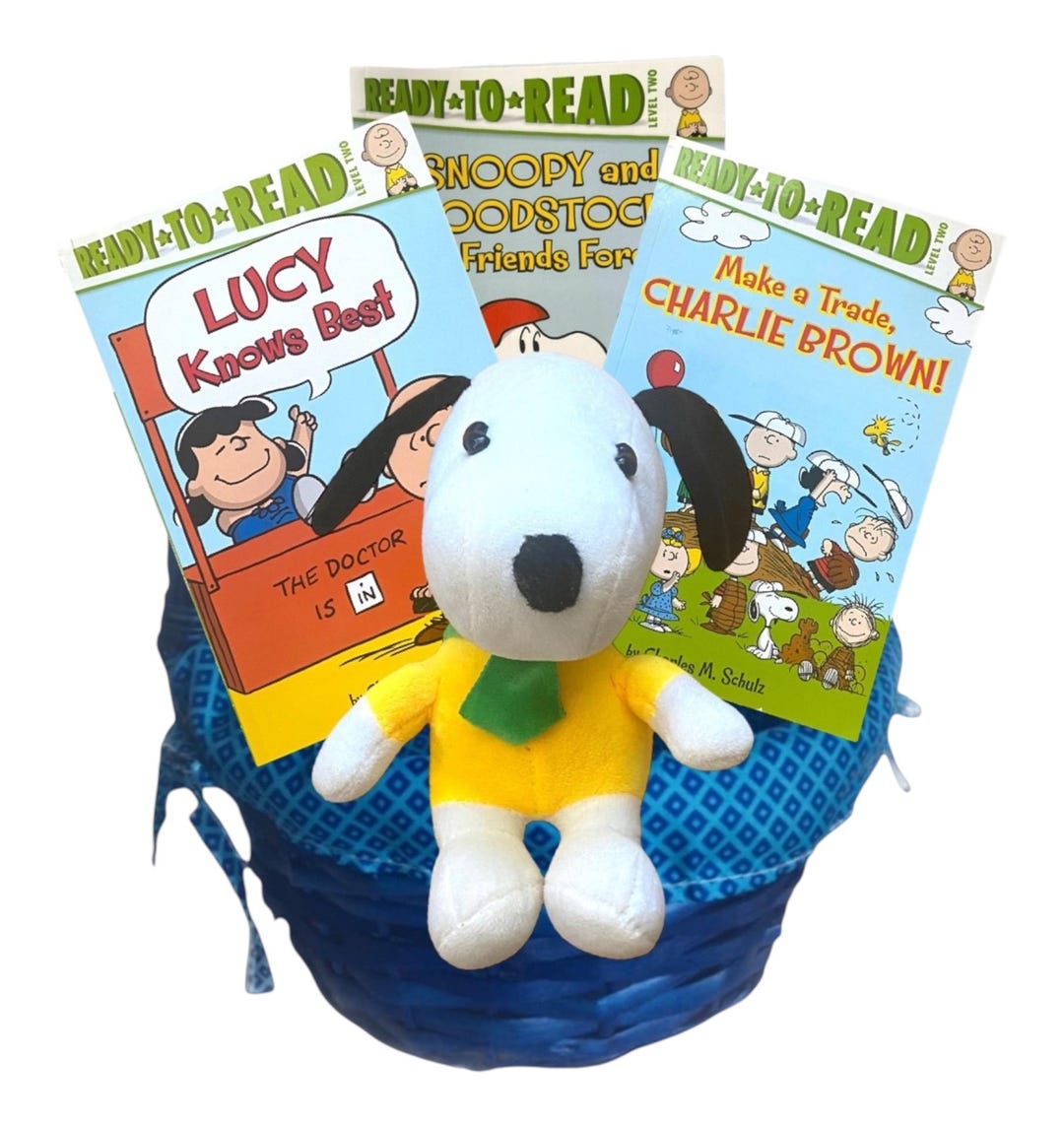 Peanuts Snoopy Easter Basket – Plush, Books, Activity Set & Collectible ...