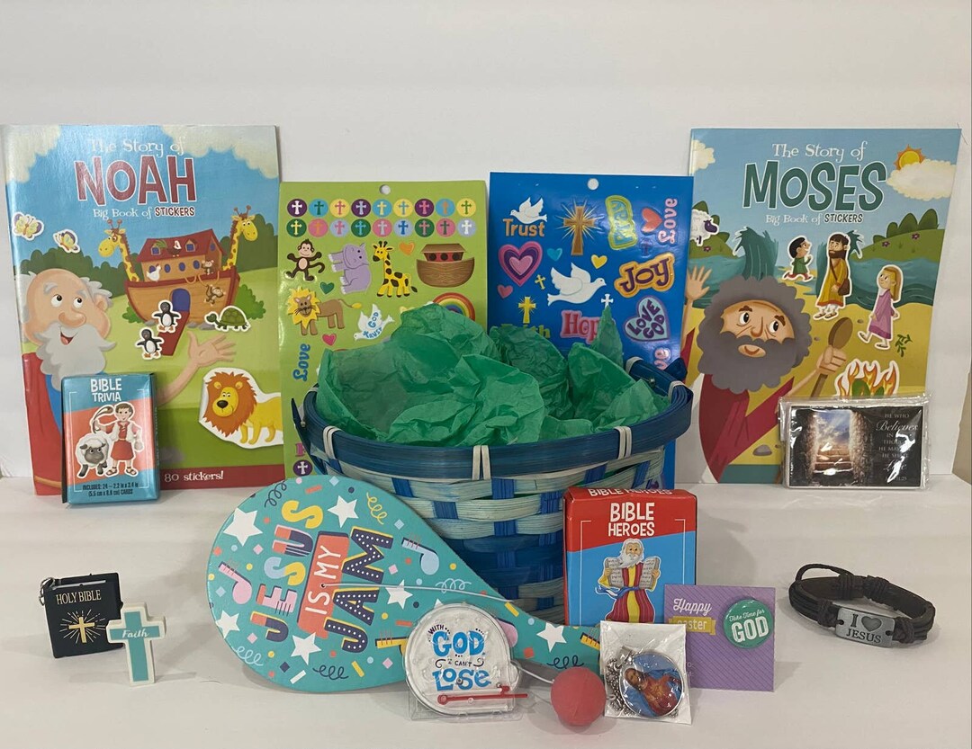 Christian Easter Basket for Kids | Bible Story Activity Set | Noah ...