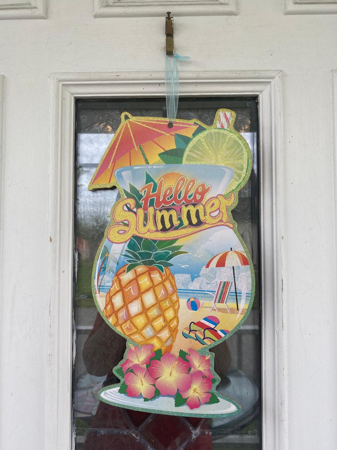 Hello Summer Sign, Beach Sign, Coastal Sign, Margarita Drink Sign ...