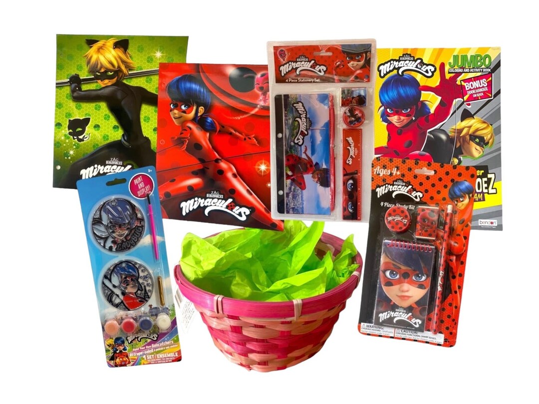 Miraculous Ladybug Gift Basket, DIY Suncatcher Kit, Coloring Book ...