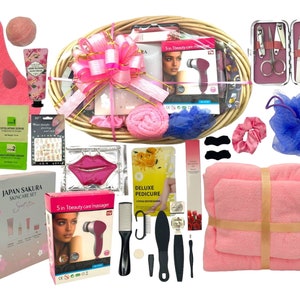 Ultimate Spa Gift Box Set, Pamper Gift Basket, Unique Personalized Customizable Present, Facial ...