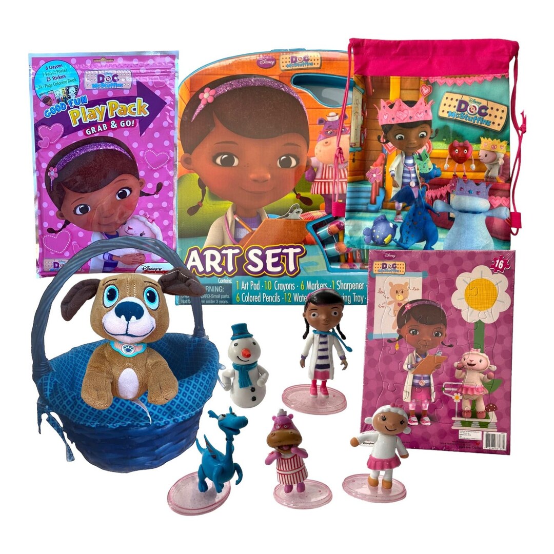 Doc Mcstuffins Easter Basket Gift Set, Figurine Play Set, Backpack ...