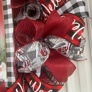 Buffalo Plaid Check Welcome Home for the Holidays Deco Mesh - Etsy