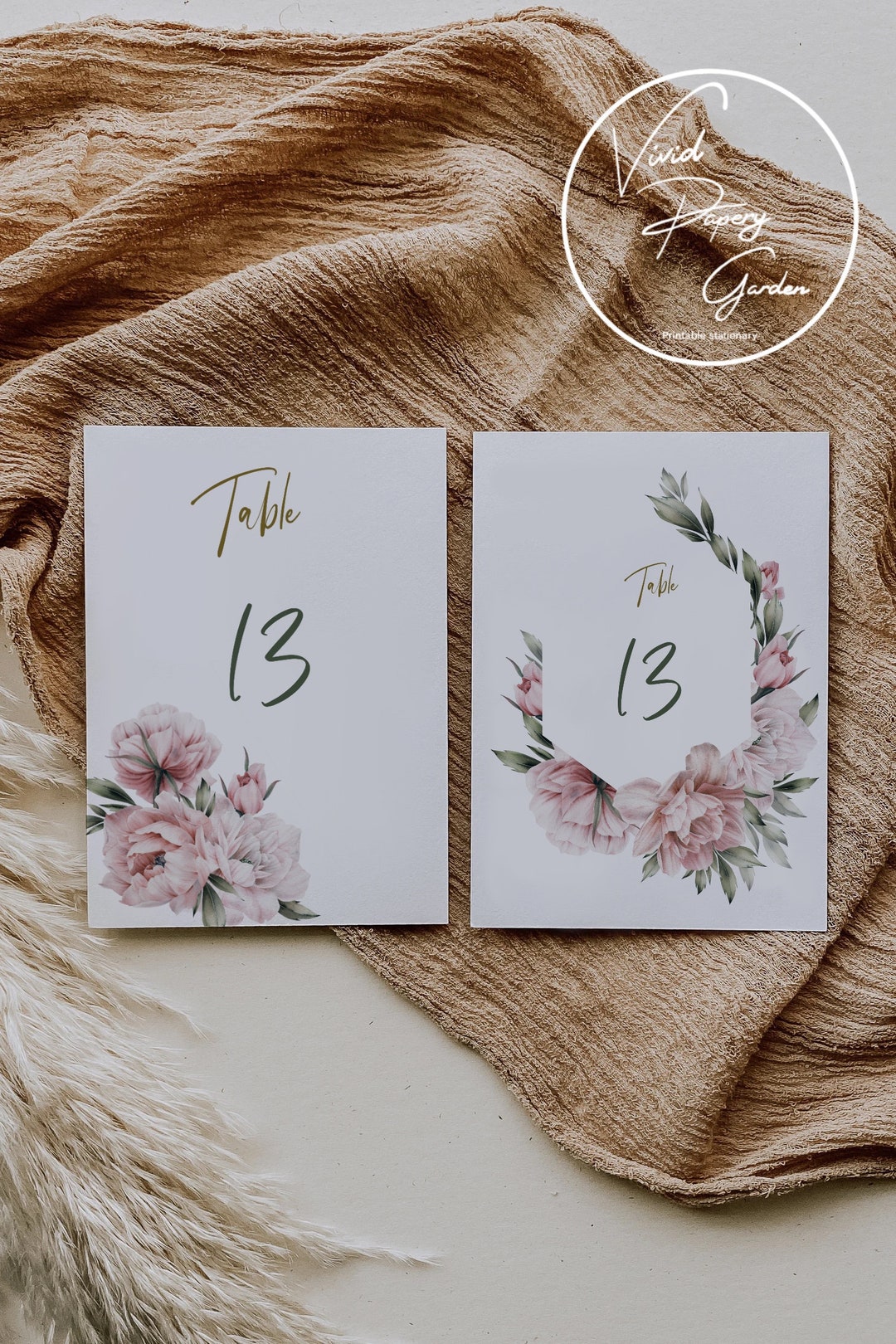 Table Number Sign. Printable 5x7 Table Number. 4x6 Table Number ...