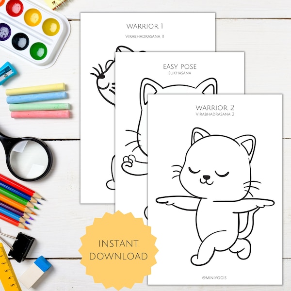 Cat Yoga - Etsy