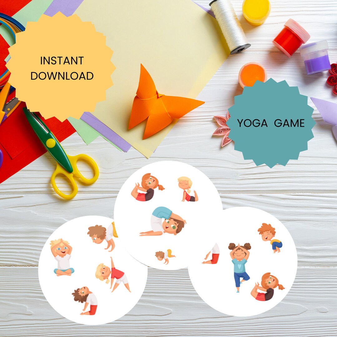 Yoga Game Yoga for Kids Printable Yoga Match Yoga - Etsy