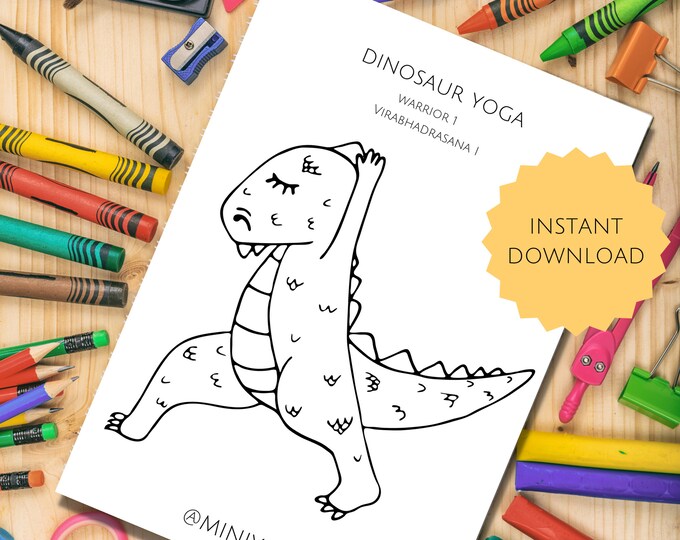 Dinosaur Yoga Lesson Plan: Dinosaur Theme Yoga & Movement Pose Cards - Etsy