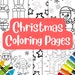 Christmas Coloring Pages Colouring Santa Chimney Snowman Elf Snowflakes ...