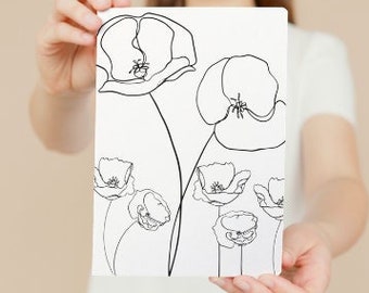 Poppy Colouring Page Remembrance Day Veterans Day Coloring Page - Etsy UK