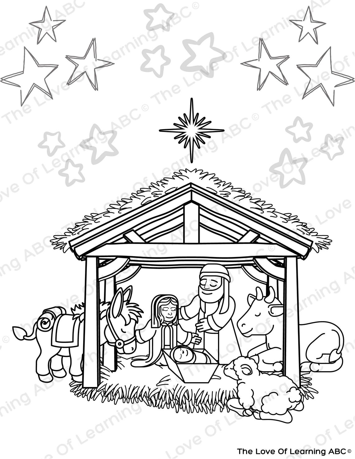 Christian Christmas Coloring Pages Religious Non/not Secular Colouring ...